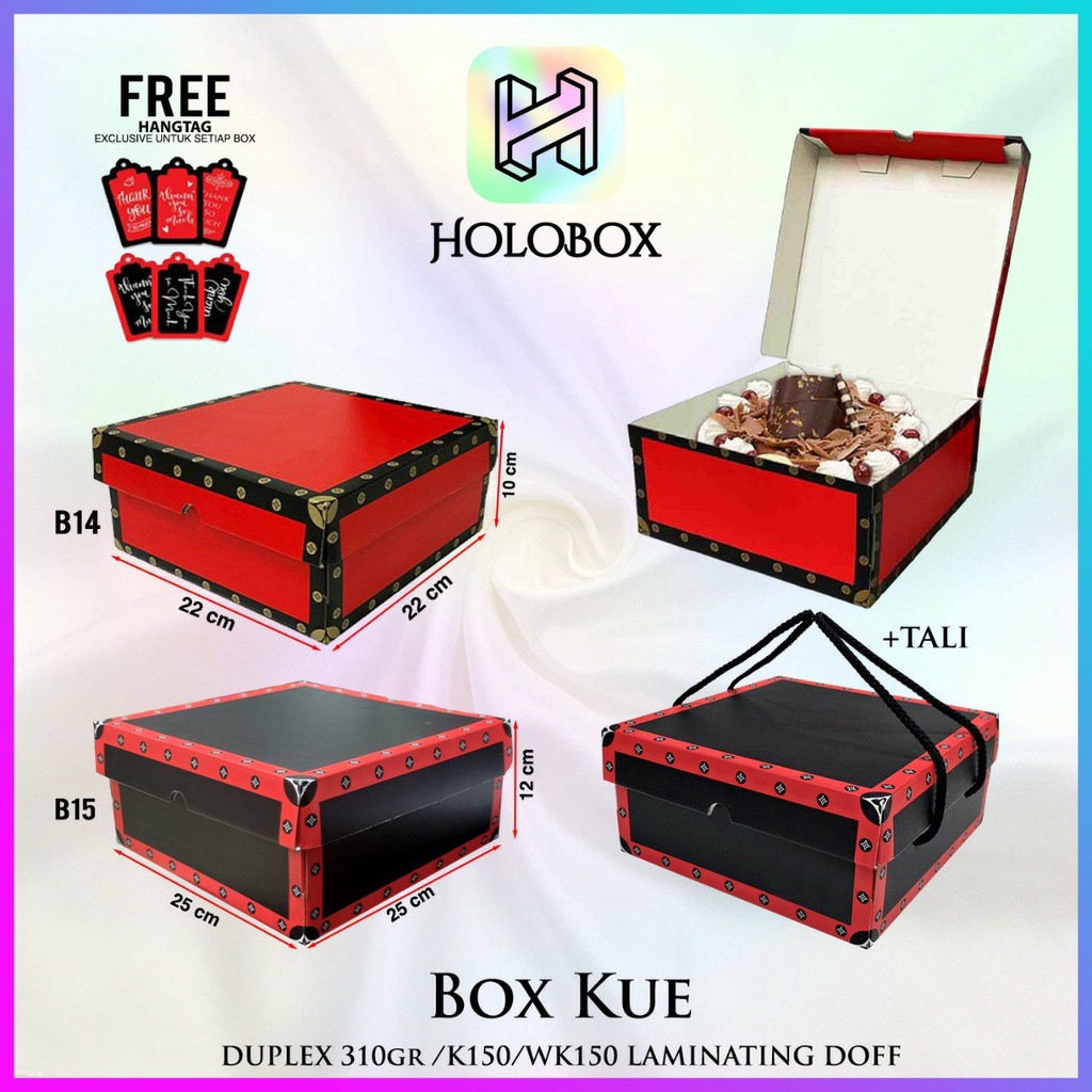 Jual Kotak Kue / Dus Packaging / Box Kue 25x25 / Kotak Serbaguna / B15 ...