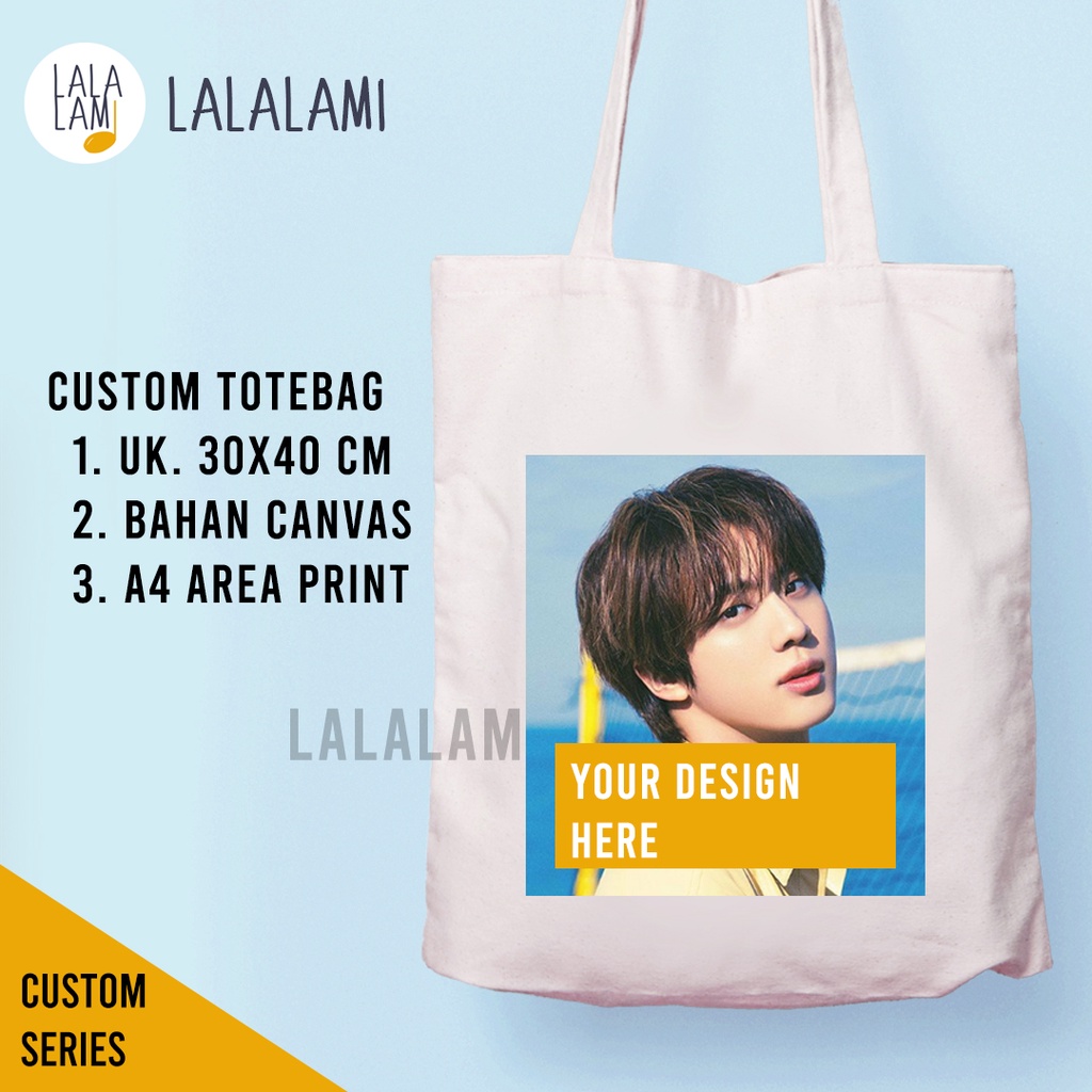 Jual TOTEBAG GAMBAR CUSTOM 40X30CM TOTEBAG CANVAS | Shopee Indonesia