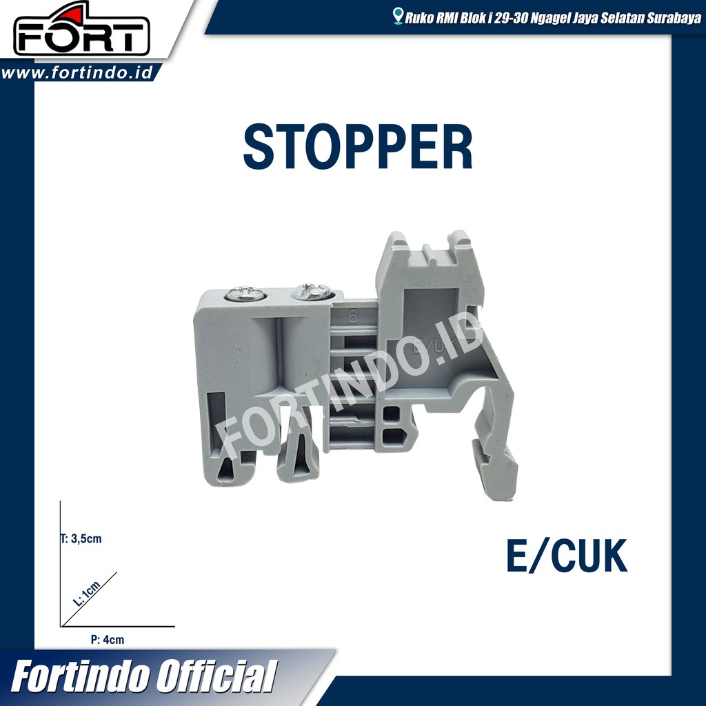 Jual Stopper terminal block besi E/CUK Untuk Menahan Ujung Terminal ...