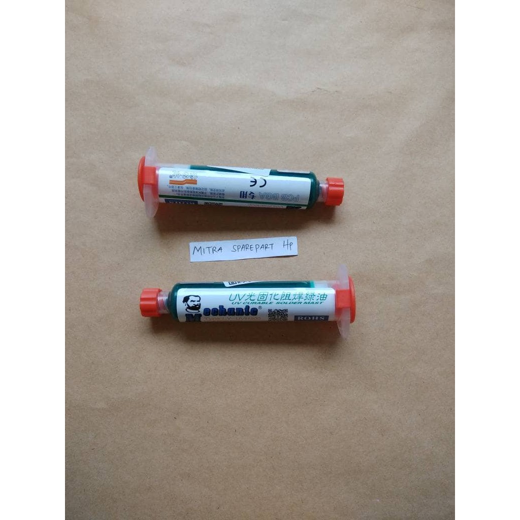 Jual PASTA PELAPIS PCB / UV CURABLE SOLDER MASK MECHANIC 10CC | Shopee ...