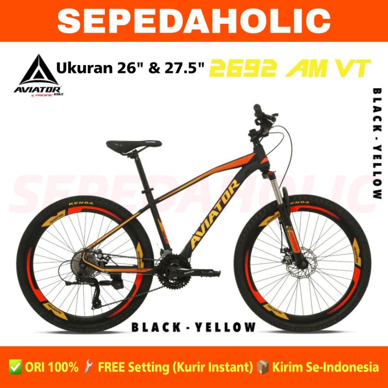 Jual Sepeda Gunung MTB AVIATOR 2692 AM VT Ukuran 26 & 27.5 Inch 27 ...