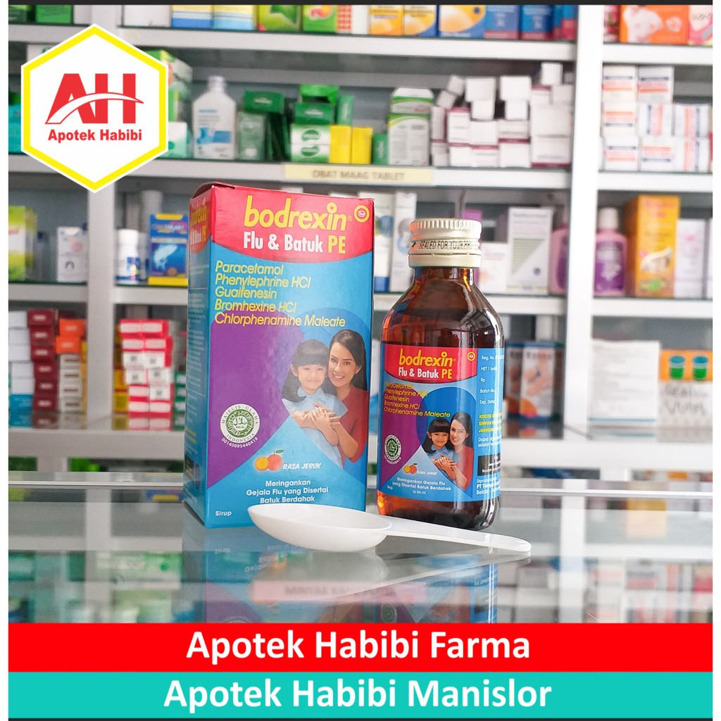 Jual BODREXIN DEMAM FLU & BATUK PE TIDAK BERDAHAK SIRUP OBAT DEMAM ...