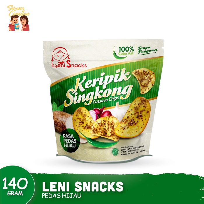 Jual Leni Snacks - Keripik Singkong rasa Pedas Hijau | Shopee Indonesia