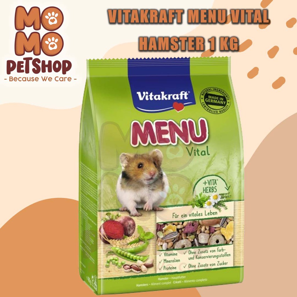 Jual VITAKRAFT MENU FOR HAMSTER 1 KG [MAKANAN UNTUK HAMSTER] | Shopee ...