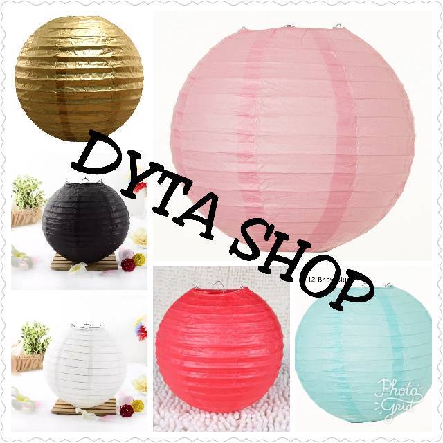 Jual termurah Paper Lantern / Lampion Kertas / lampion gantung 25cm dan ...