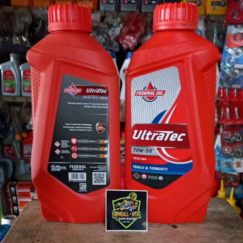 Jual OLI MESIN ULTRATEC Federal oil 1 liter sae 20w50 ORIGINAL | Shopee ...