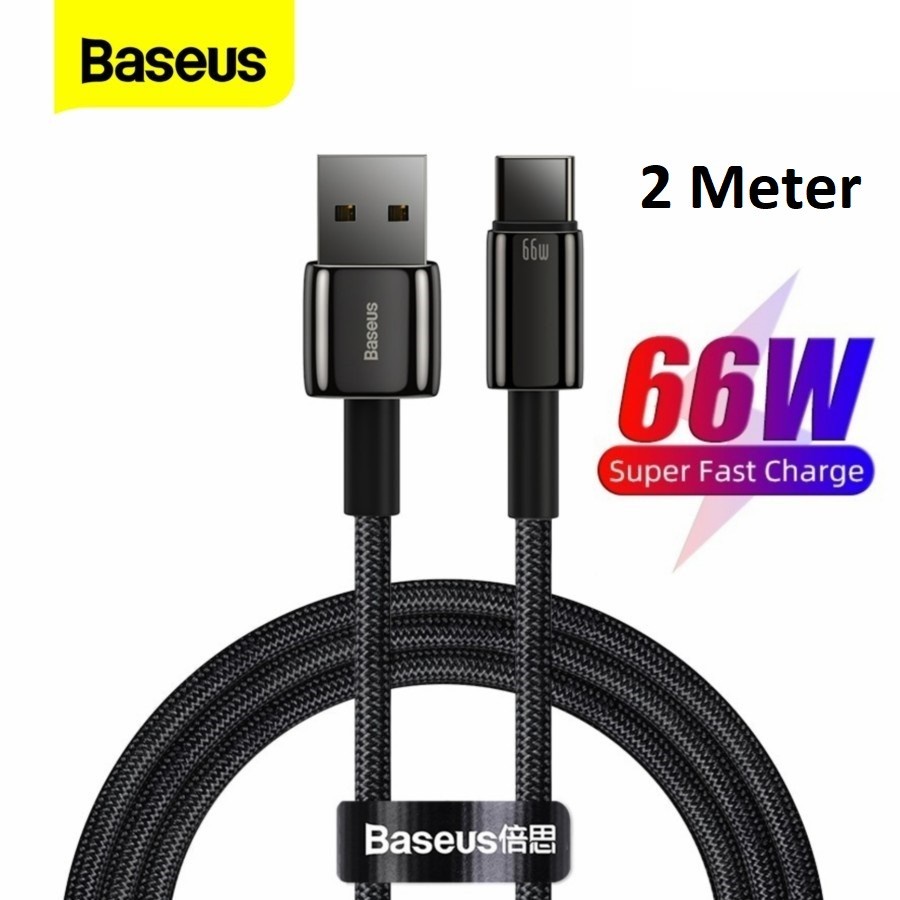 Jual Baseus Original Tungsten Kabel Data USB Type C 100W 6A 2M 2 Meter ...