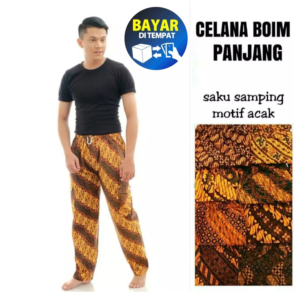 Jual CELANA BOIM celana batik khas jawa PANJANG | Shopee Indonesia