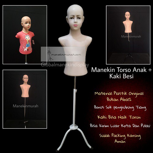 Jual Manekin Anak Setengah Badan | Torso Anak Makeup | Patung Manekin ...