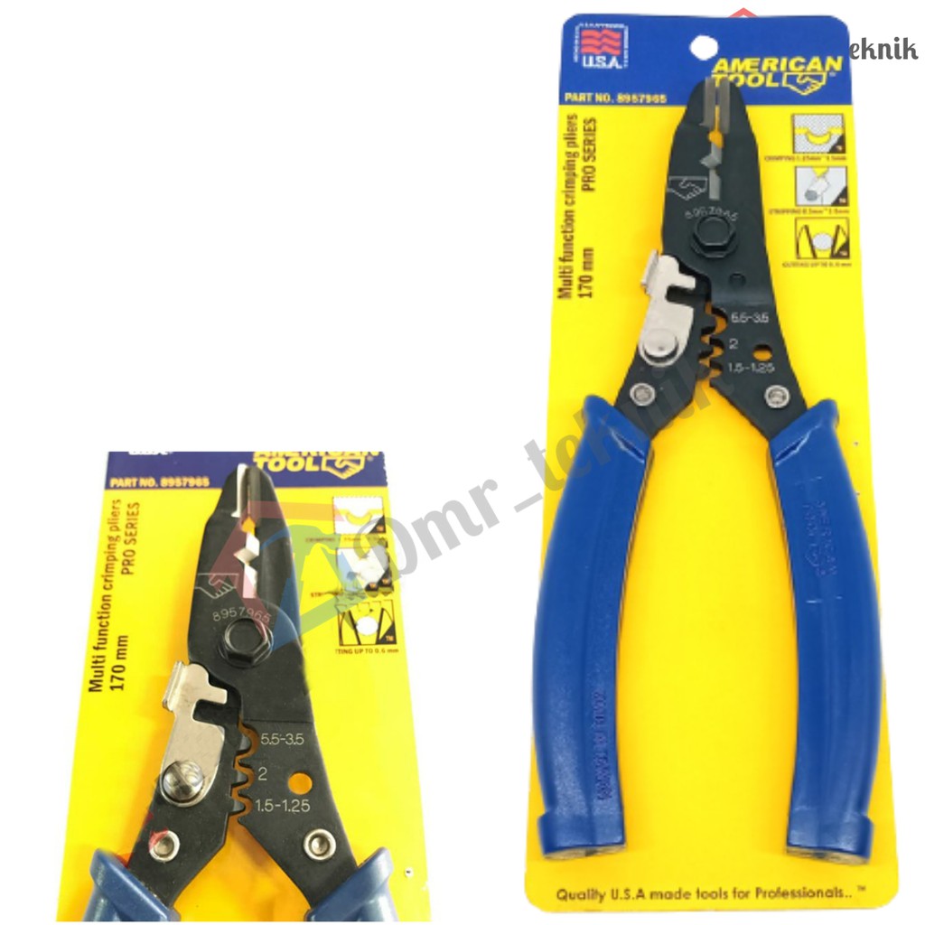 Jual AMERICAN TOOL Tang Crimping Pilers - Tang Multi Fungsi Kupas Kabel ...