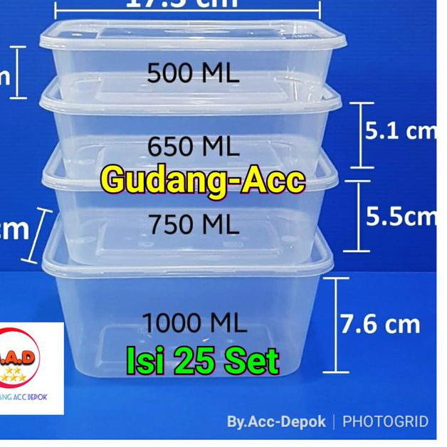 Jual Harga Spesial 351 Thinwall 500 Ml Food Container Box Tempat Kotak