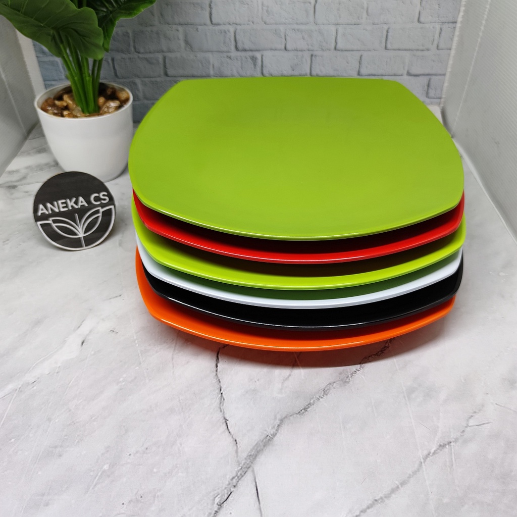 Jual Piring Saji Melamin Segi 10 inch - Piring Melamine - Piring Segi ...