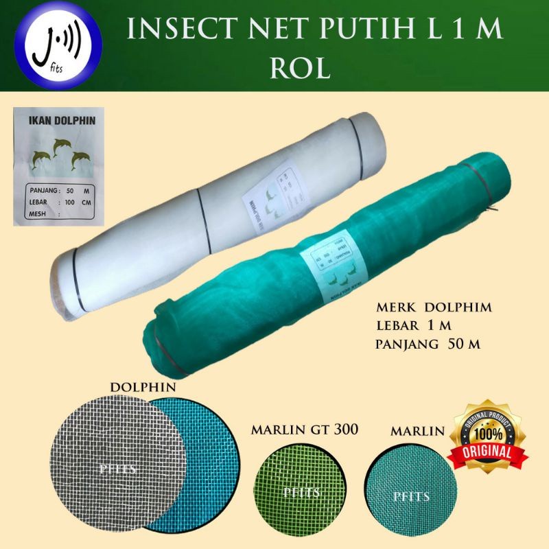 Jual Insect Net Sceen Net Kasa Jaring Nyamuk Merk Dolphin (1 x 50m ...