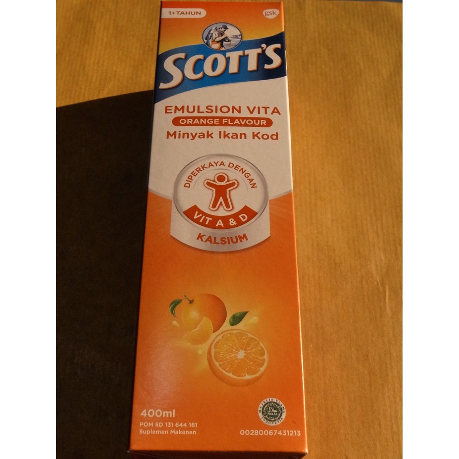 Jual Minyak ikan scott emulsion rasa jeruk 400 ml ORIGINAL | Shopee ...