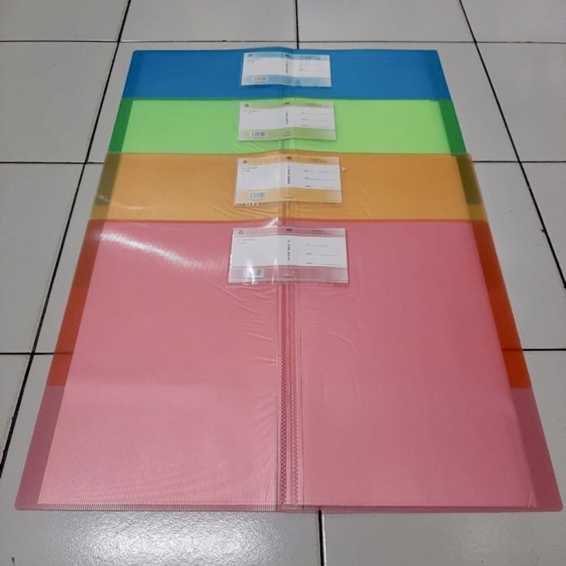 Jual MAP PLASTIK/CLEAR HOLDER F4 FOLIO 40 LEMBAR /MERK ESCO/TRANSPARAN WARNA STABILO | Shopee ...