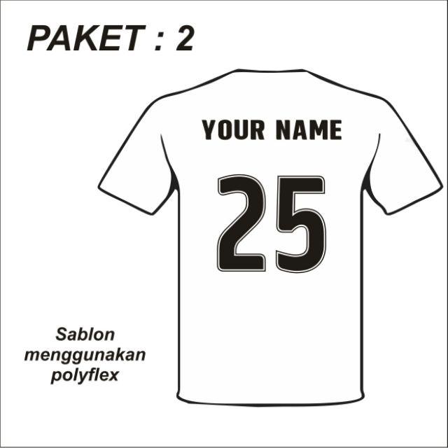 Jual Paket Sablon Jersey Nama dan Nomor Polyflex | Shopee Indonesia
