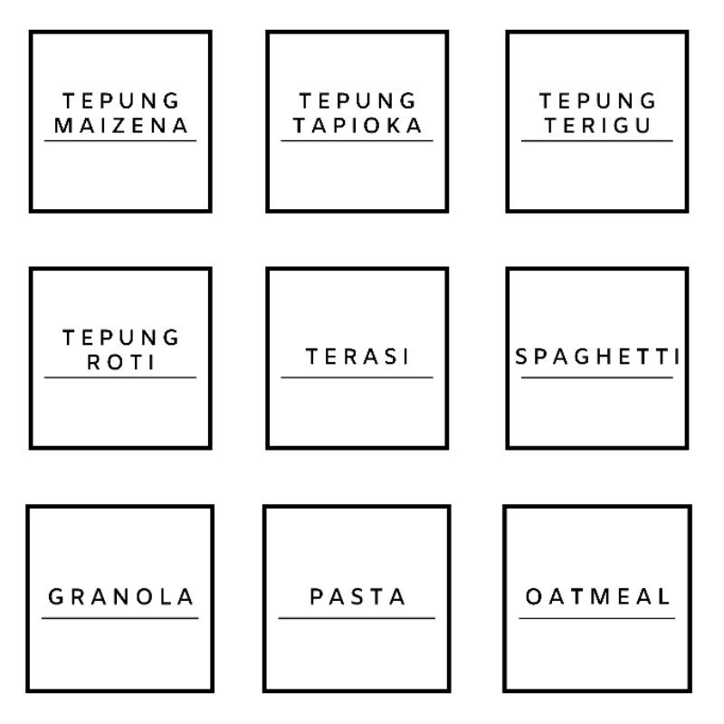 Jual SATUAN Simple Seasoning Sticker / Label | Shopee Indonesia