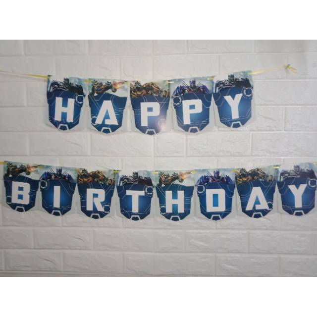 Jual Bunting flag Hbd Transformer / banner flag hbd Transformer ...