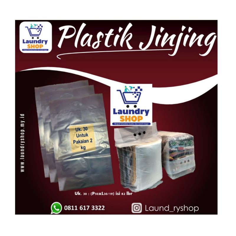 Jual Plastik jinjing laundry plastik laundry kiloan plastik laundry ...