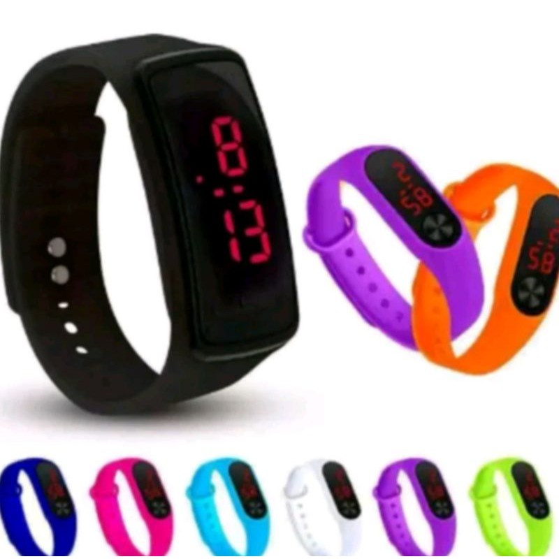 Jual MESIN JAPAN JAM TANGAN PRIA WANITA RUBBER DIGITAL LED | Shopee ...