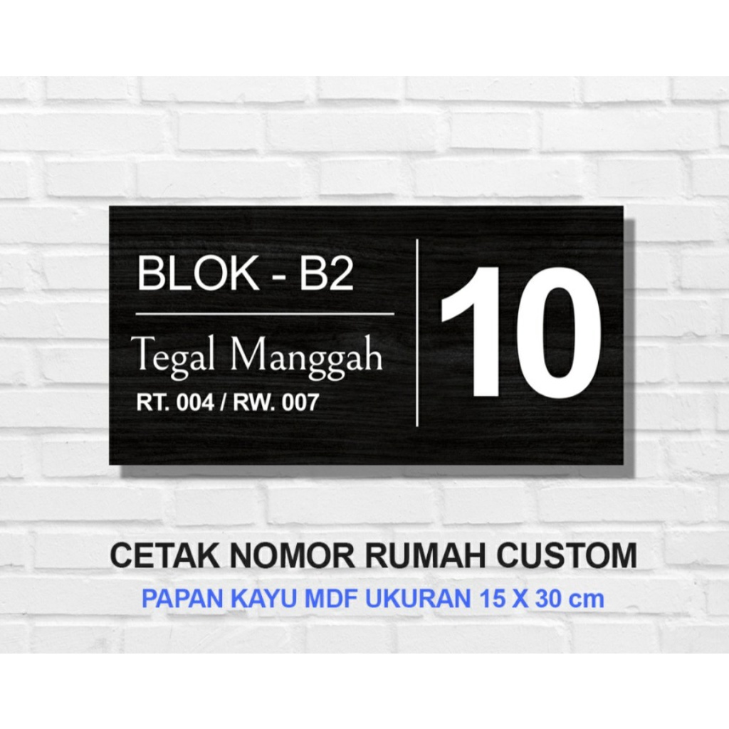Jual plakat nomor rumah / nomor rumah custom / nomor alamat rumah ...