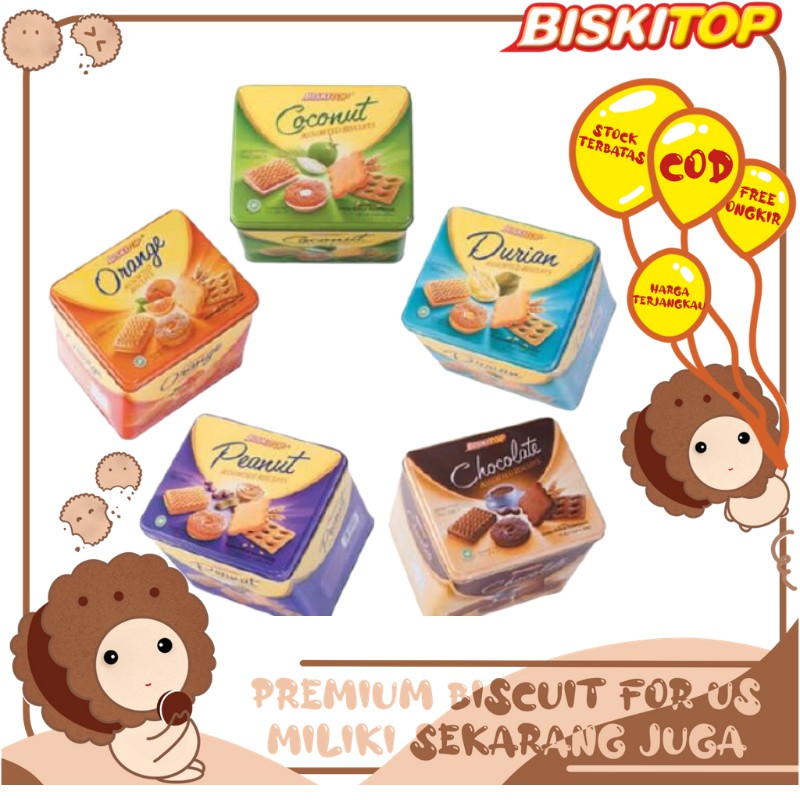 Jual BISKITOP - Sandwich Single Aneka Kaleng Kotak 400gr Murah Promo ...