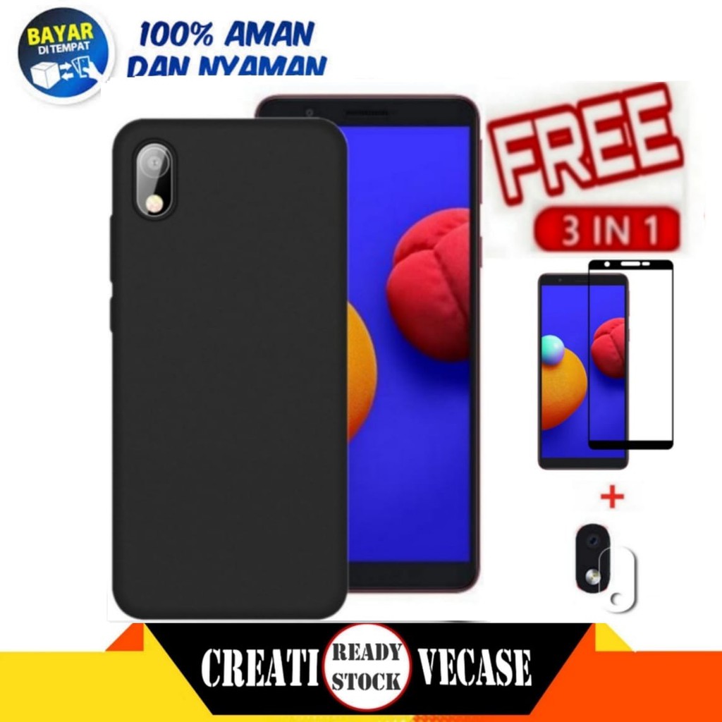 Jual Paket 3 in 1 Case Samsung Galaxy A01 Core Free Tempered Glass ...