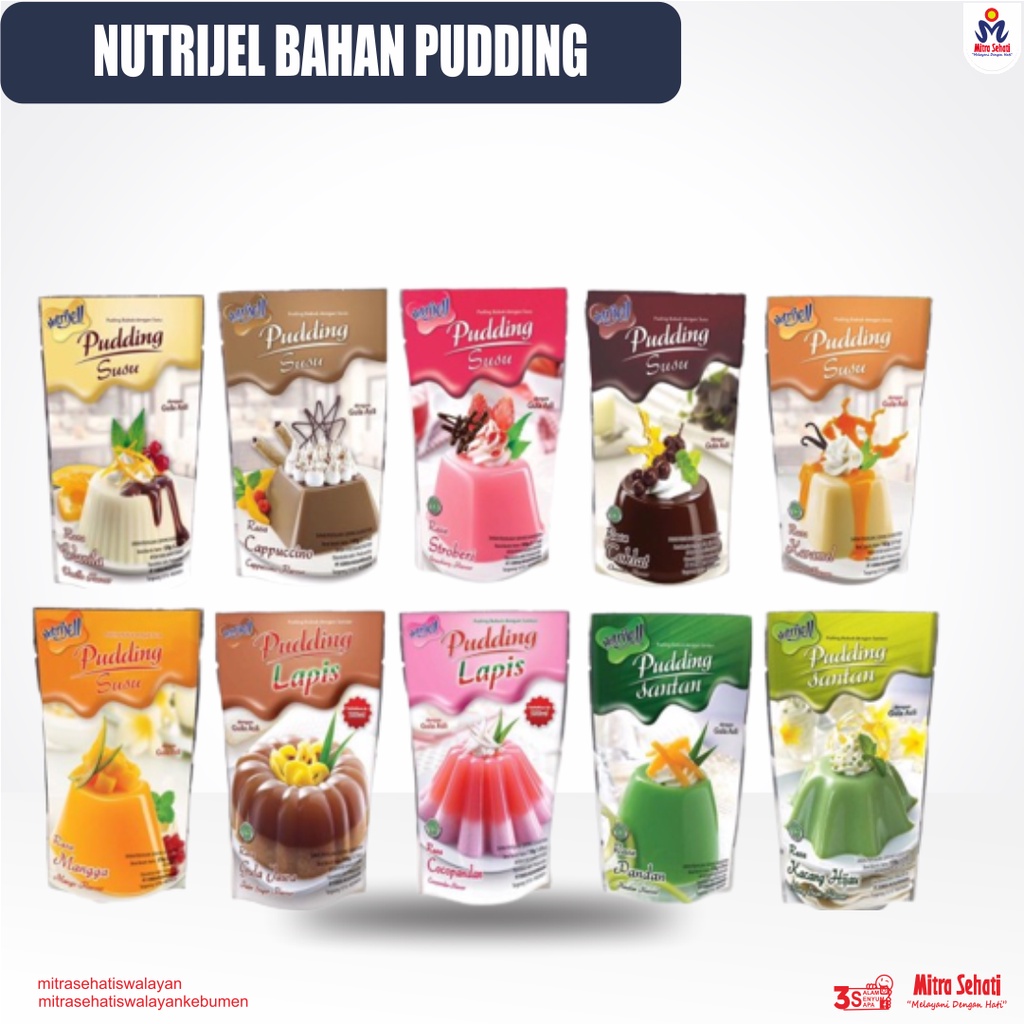 Jual NUTRIJEL BAHAN PUDDING / PUDDING LAPIS / PUDDING SANTAN / PUDDING ...