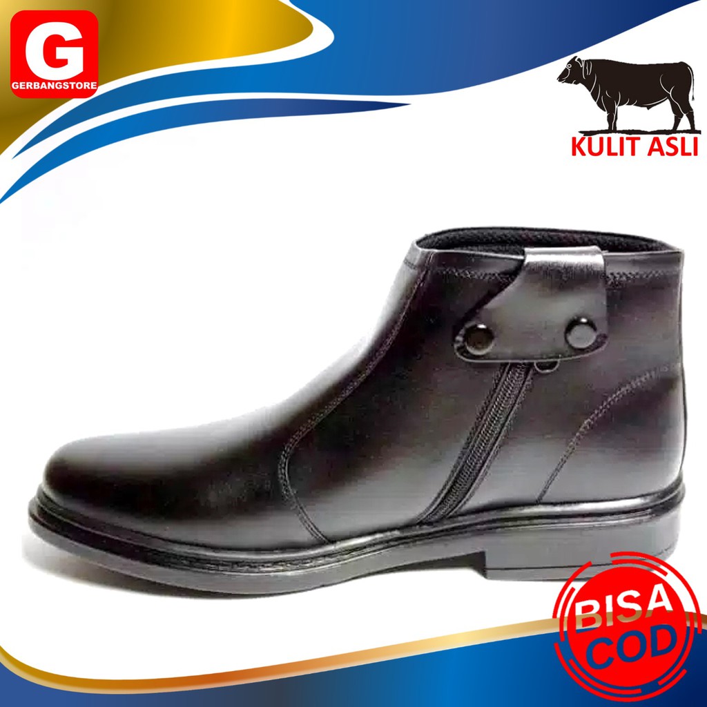 Jual Sepatu PDH Resleting Pria Kulit Asli Sapi Kantor Dinas Sekolah ...