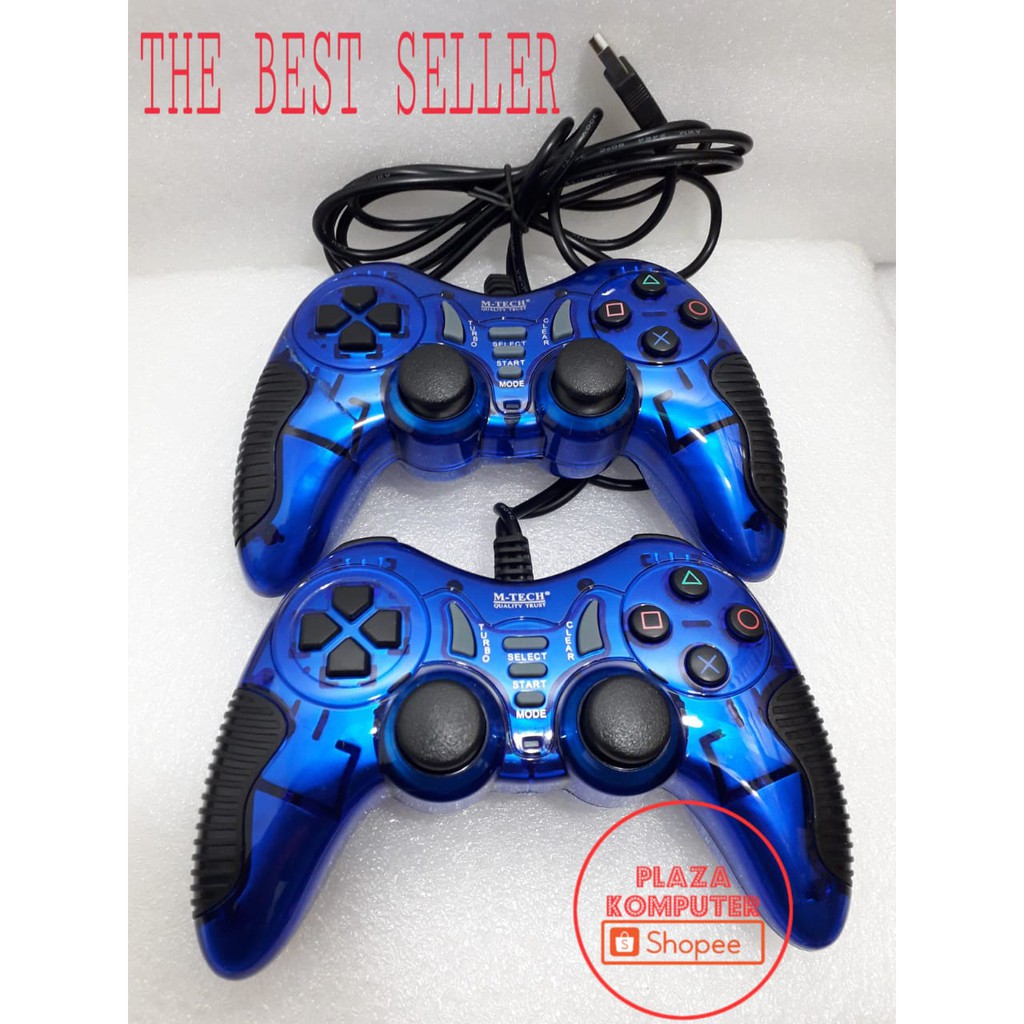 Jual Joystik Stik Gamepad Turbo Mtech Double USB - Blue | Shopee Indonesia