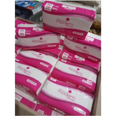 Jual Tissue Modern 180 sheets 2 ply - facial tissue | Shopee Indonesia