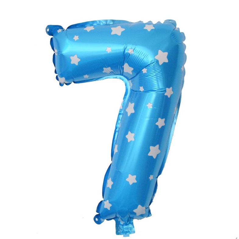 Jual DINOSO Balon Foil Huruf Biru 16 Inch 40cm A-Z Angka Biru 0-9 Biru ...