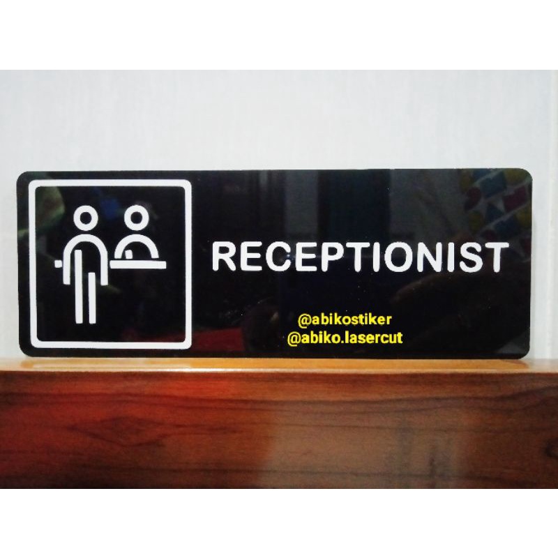 Jual Unik receptionist sign board - logo receptionist - sign ...