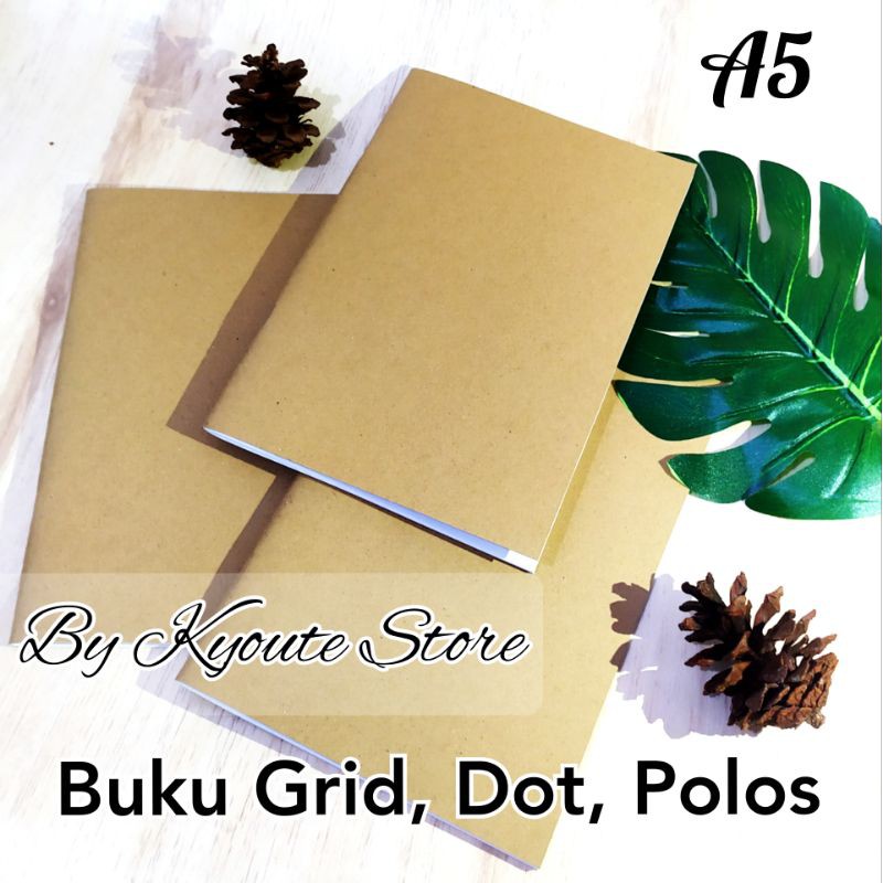 Jual Buku Tulis Kertas Grid Dot Plain Polos A5 Menulis Doodle ...