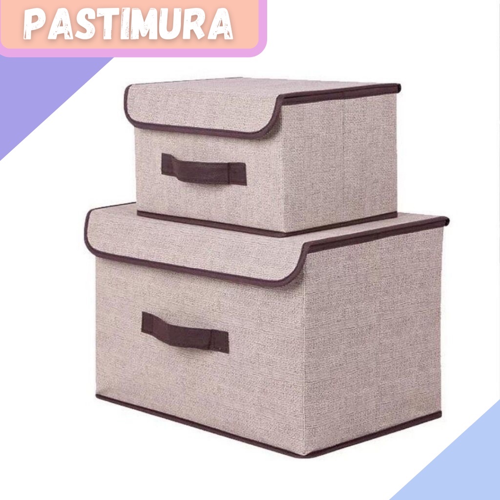Jual [PSM] Tempat Penyimpanan Baju Pakaian Storage Box 2in1 Kain ...