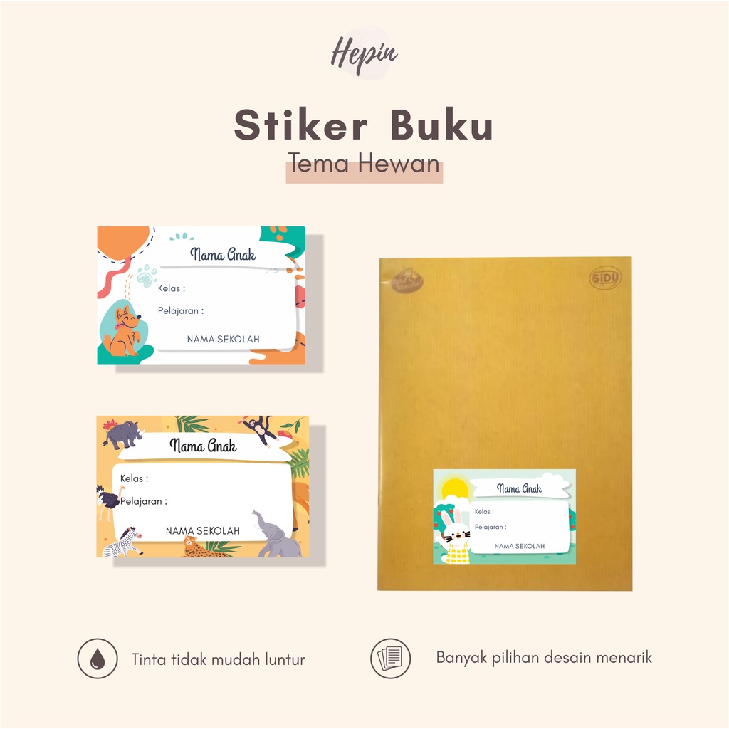 Jual (30pcs)label buku mata pelajaran/Stiker dan label buku pelajaran ...
