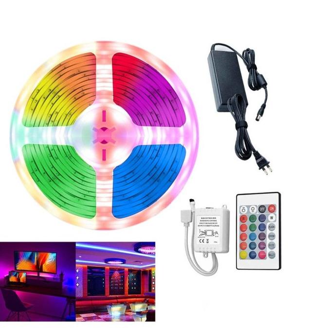 Jual Lampu LED Strip 5050 RGB IP 65 Set (5M / 10M) (WATER PROOF ...