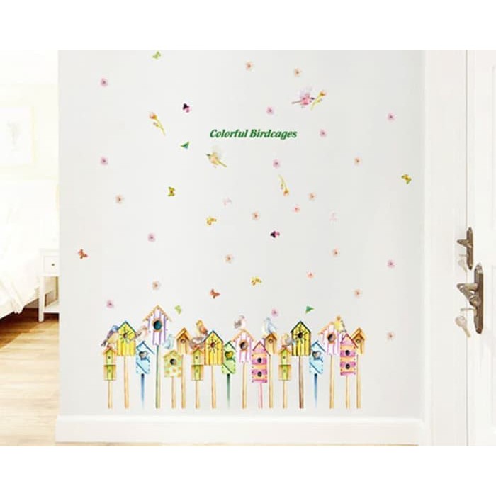 Jual Stiker Dinding Sangkar Burung Wall Sticker Aesthetic Dekorasi ...