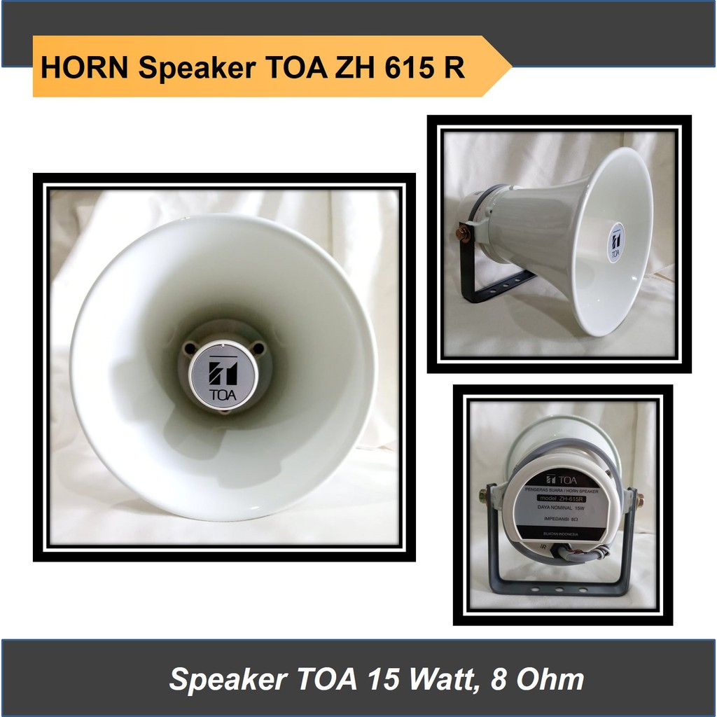 Jual Horn Speaker 15 W TOA ZH 615 R 615R Bulat Klakson Sirene Siren ...