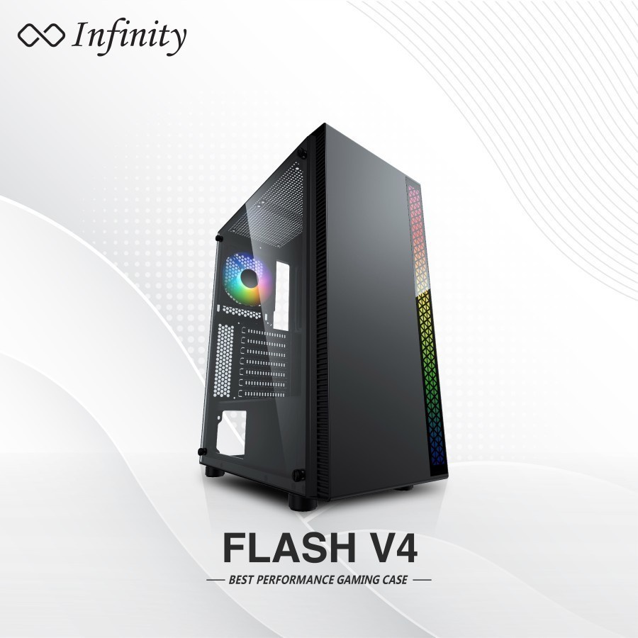 Jual INFINITY FLASH V4 Tempered Glass - ATX, mATX Gaming Case | Shopee ...
