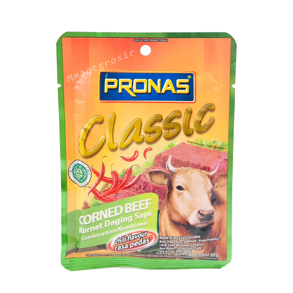 Jual PRONAS CLASSIC KORNET DAGING SAPI ORIGINAL 50g | Shopee Indonesia