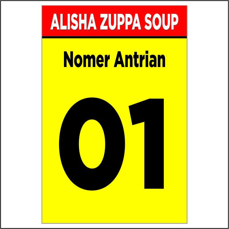 Jual stiker vinyl nomer antrian 6x4cm | Shopee Indonesia