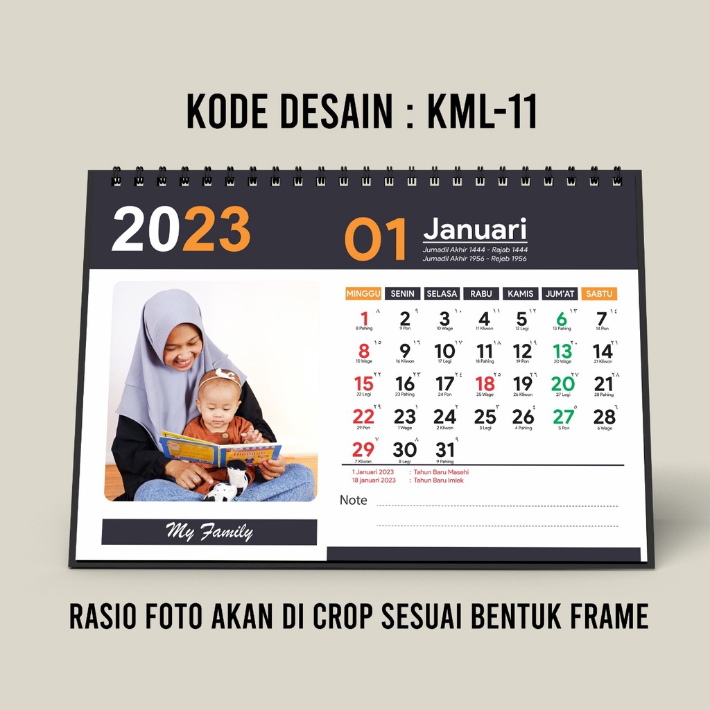Jual Kalender Duduk Kalender Meja Custom Foto Sendiri Hardcover Jilid ...