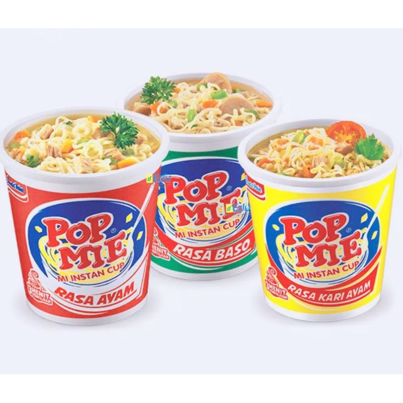 Jual Pop Mie Aneka Rasa 75gram Popmie Kuah Varian Rasa / Popmie Goreng ...