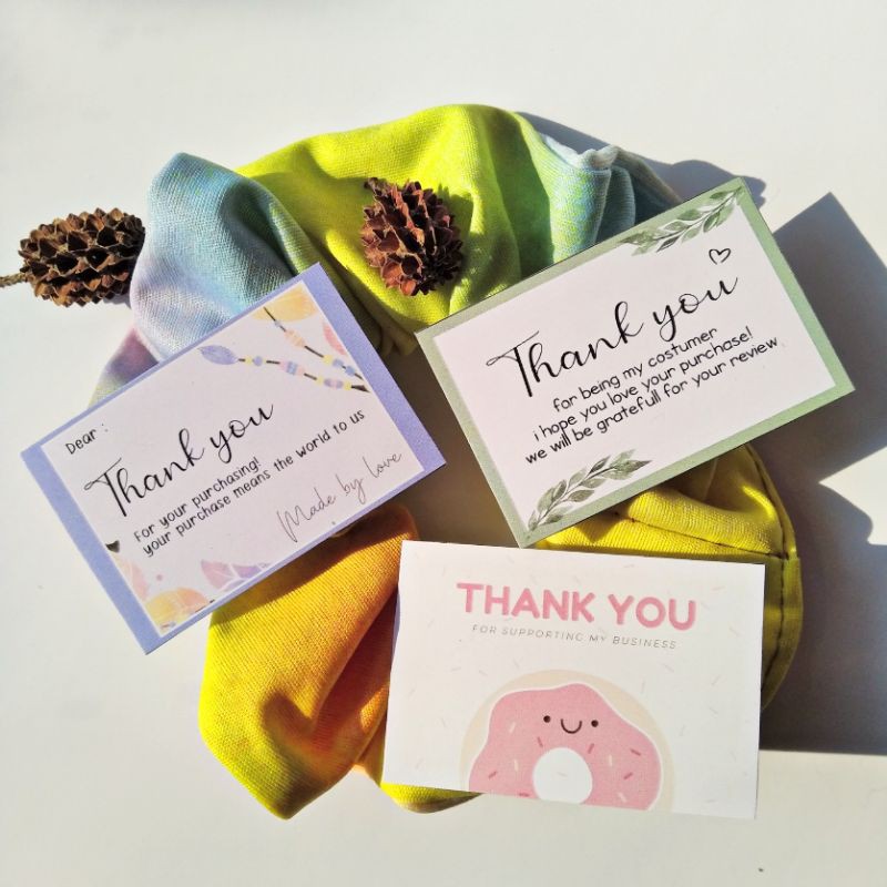 Jual THANK YOU CARD OLSHOP GIFT CARD KARTU UCAPAN olshop kartu ucapan ...