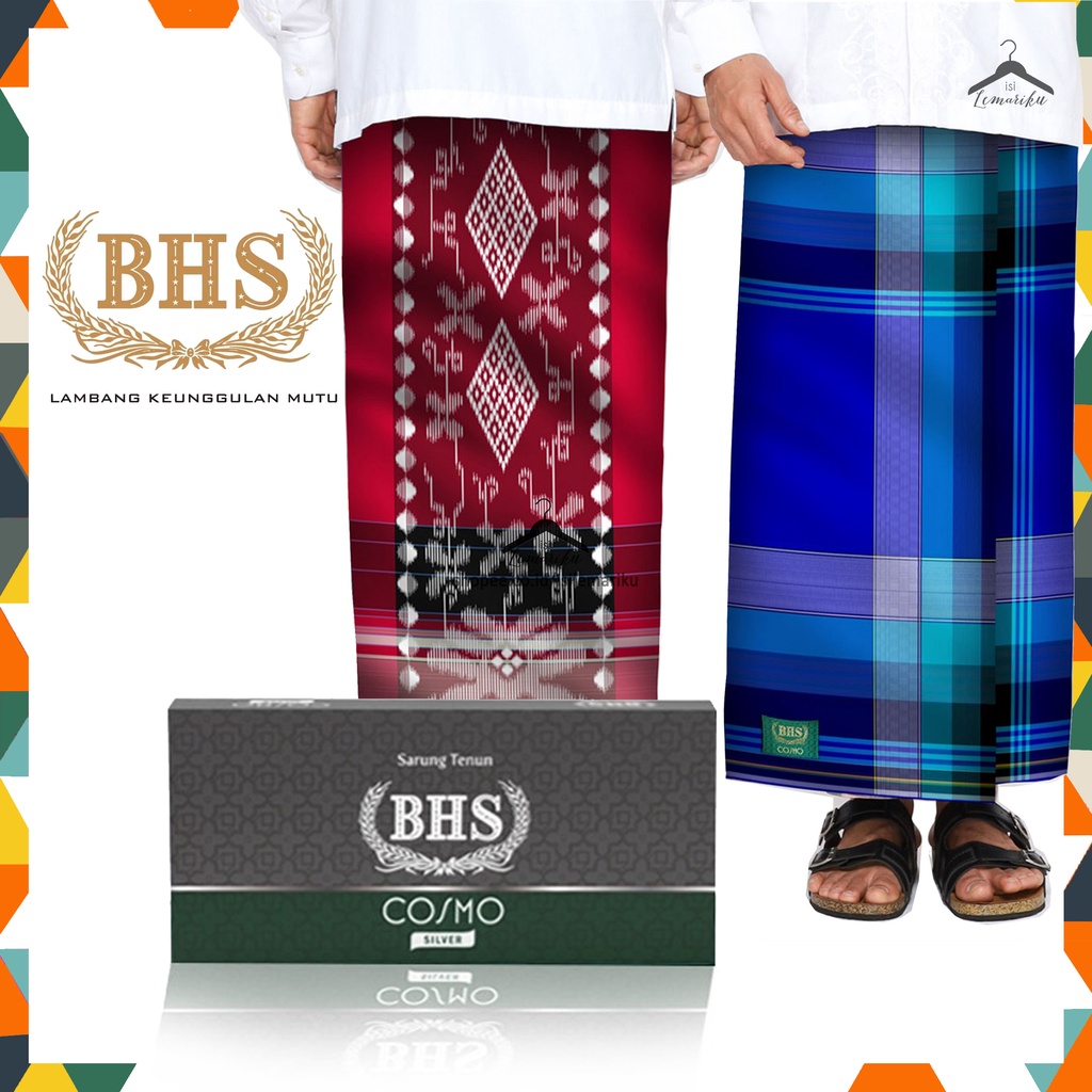 Jual Sarung BHS Cosmo Silver Motif Kombinasi (CKB) | Shopee Indonesia