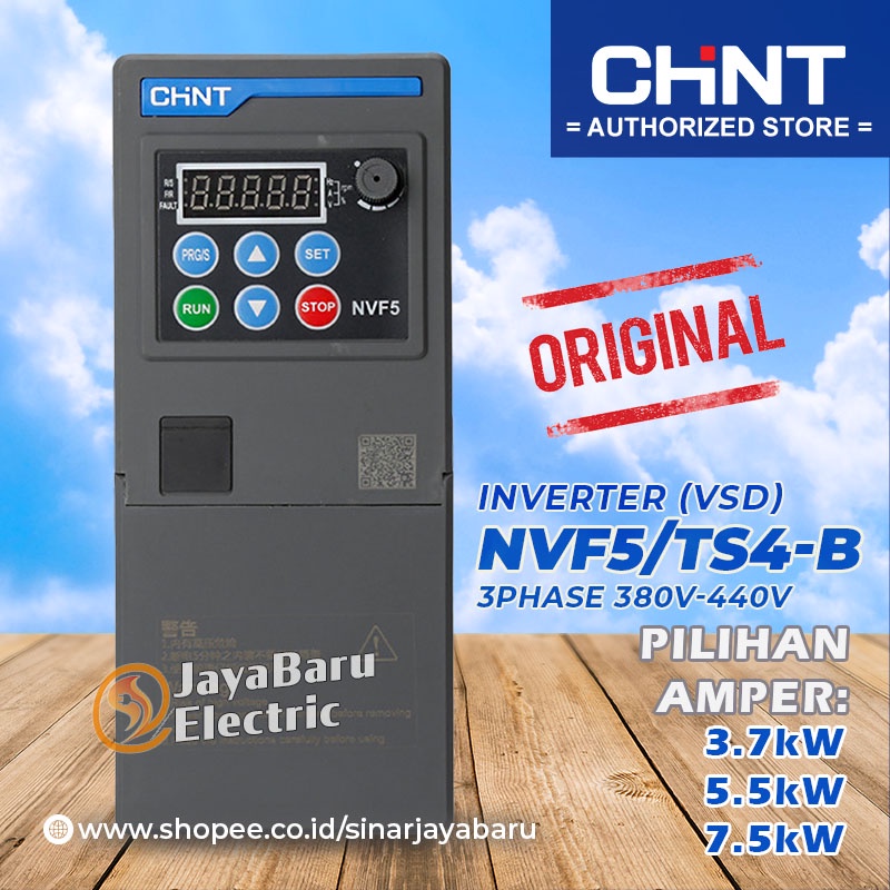 Jual Inverter Variable Speed Drive CHINT NVF5 NVF5-TS4-B NVF5-TS4B 3P 3Phase 3.7kW 5.5kW 7.5kW ...