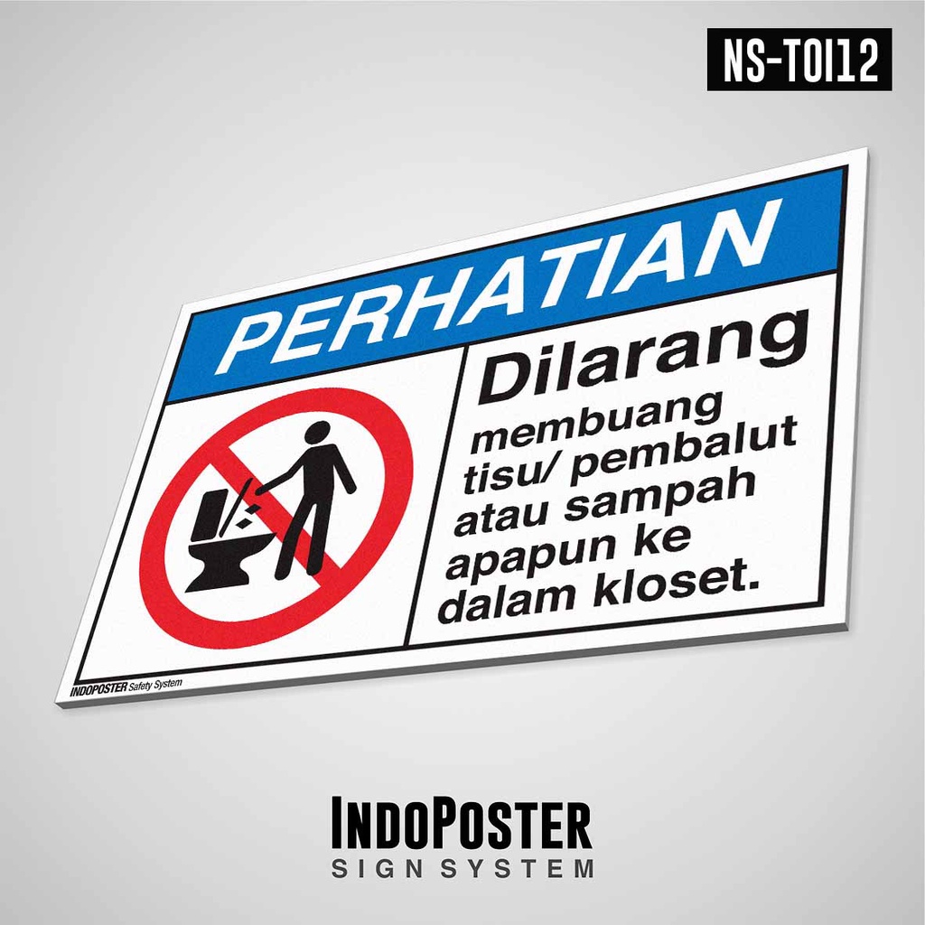 Jual Sign PVC Toilet Dilarang Membuang Tisu Sampah Pembalut Ke Dalam ... Jual Sign PVC Toilet Dilarang Membuang Tisu Sampah Pembalut Ke Dalam ...