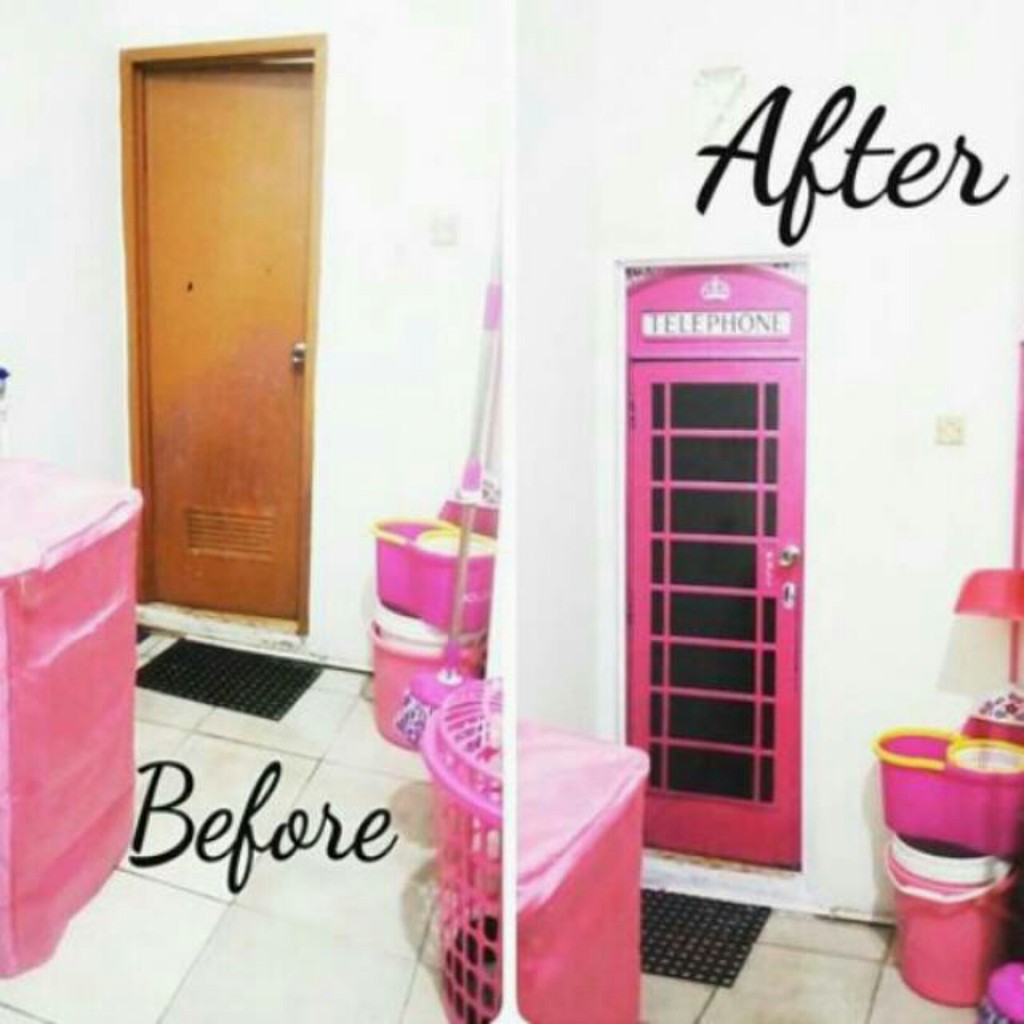 Jual STICKER PINTU KAMAR MANDI BOX TLP | Shopee Indonesia