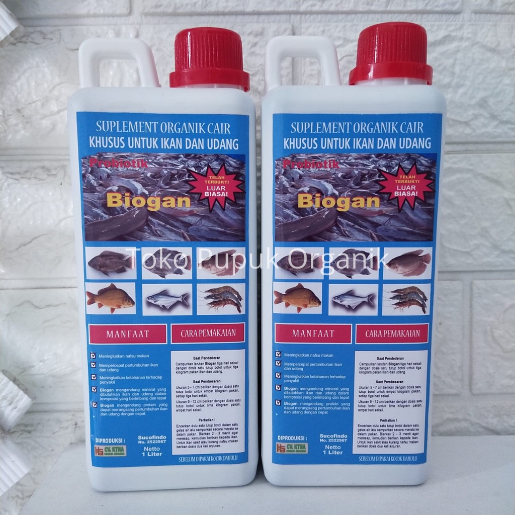 Jual PROBIOTIK BIOGAN UNTUK BUDIDAYA LELE GURAME NILA GABUS MUJAER ...